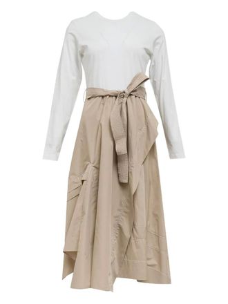 3.1 Phillip Lim robe mi-longue &agrave; taille nou&eacute;e - Tons neutres