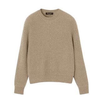 Loro Piana Plane Tree Rundhals - - Knitwear - Herren - Braun - 2XL