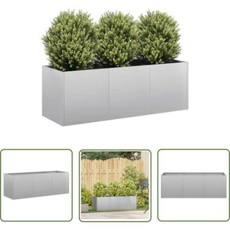 vidaXL The Living Store - vidaXL Jardini&egrave;re 120x40x40 cm acier galvanis&eacute;