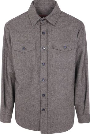 Cruna Overshirt With Buttoned Chest Patch Pockets Osaka
