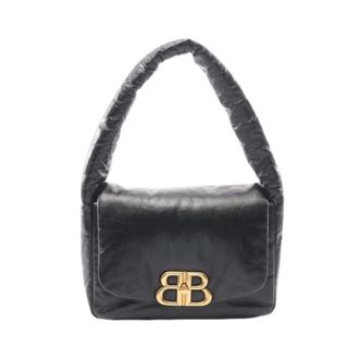 Balenciaga Sac bandouli&egrave;re Monaco Pre-owned en cuir - Femme - Pre-owned - Noir - Taille: ONE Size