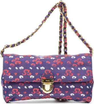 Prada Crossbody Bags - Push Lock Chain Flap Clutch - Gr. unisize - in Violett - f&uuml;r Damen