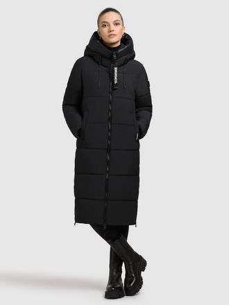 Khujo Steppmantel KHUJO NALU, Damen, Gr. S, schwarz, 100% Polyester, unifarben, eingesetzt elastischer Bund mit Windstopper, M&auml;ntel Steppmantel, Topseller