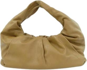 Bottega Veneta Sac bandouli&egrave;re en cuir de veau Pre-owned - Femme - Pre-owned - Beige - Taille: ONE Size