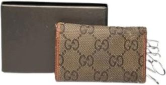 Gucci Porte-cl&eacute;s GG Blooms Pre-owned - Femme - Pre-owned - Brun - Taille: ONE Size