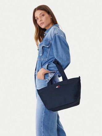 Tommy Jeans Handtasche Tjw Ess Daily Mini Tote AW0AW17890 Dunkelblau