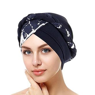 Generic Turban &eacute;l&eacute;gant pour femme avec fleur - Bandeau &eacute;lastique - Hijab - Bonnet islamique - Couvre-chef musulman - Couvre-chef pour chimioth&eacute;rapie - Bonnet 