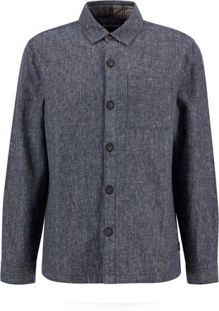 Barbour Overshirt in Twill-Qualit&auml;t aus einem Leinen-Baumwolle-Mix in