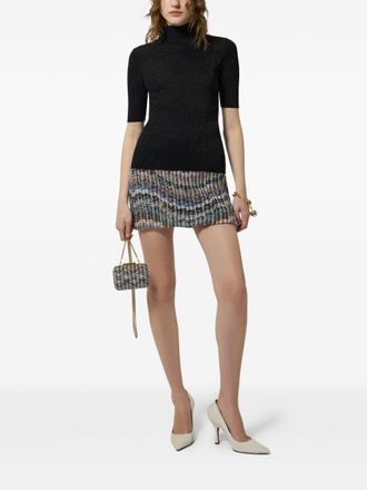Missoni Womens Mini Skirt Sequin Chevron Multicolour Polyamide