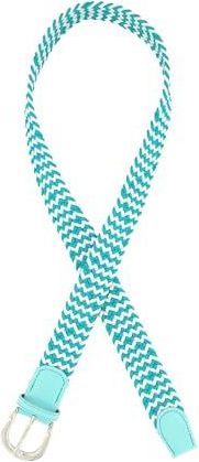 Ulla Popken Femme Grandes tailles Ceinture tressée bicolore. Dentelle imitation cuir pétrol 155 828111769-155