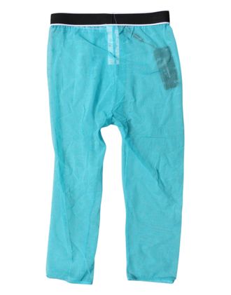 Dolce & Gabbana Womens Light Blue Dg Logo Nylon Cropped Tights Underwear Elastane Clothing