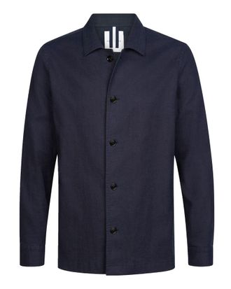 Profuomo Garment Dyed Overshirt aus Leinen und Baumwolle, Regular Fit in