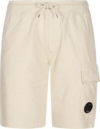 C.P. Company C.p. Company, Homme, Shorts, Beige, Taille: L Short cargo avec d&eacute;tail de lentille