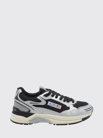 Autry Hyperway zweifarbige Low-Top-Sneaker aus Leder und Mesh