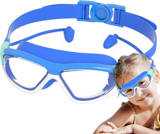 Generico Schwimmbrille f&uuml;r Kinder, Anti-Beschlag, UV-Schutz, Weitblick | f&uuml;r und M&auml;dchen von 3-15 Jahren, Spritzschutzbrille f&uuml;r Jugendliche und Jugendliche, A