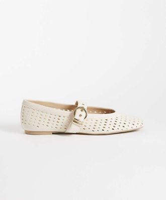 Dolce Vita Mikel Ballerinas mit Lasercut in Creme-Wildleder-Neutral