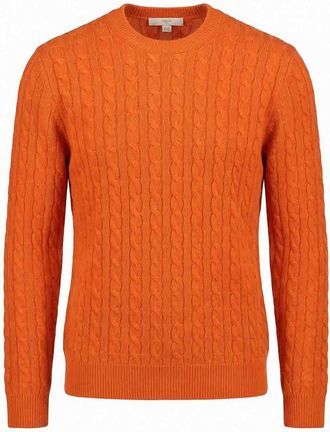 Malo Rundhalspullover - Orange
