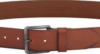 HUGO BOSS G&uuml;rtel f&uuml;r Herren, Rinderleder (Mittelbraun)