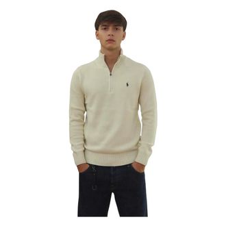 Polo Ralph Lauren Baumwoll-Pullover mit Viertelrei&szlig;verschluss - - Sweatshirts & Hoodies - Herren - Beige - S