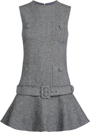 Self Portrait Robe courte sans manches &agrave; chevrons