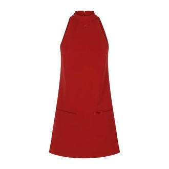 Courr&egrave;ges Heritage Crepe A-line Kleid - - Dresses - Damen - Rot - XS