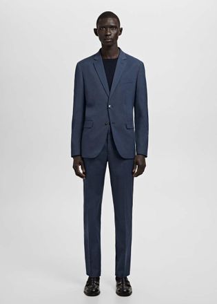 Mango Pantalon costume Par&iacute; super slim-fit bleu encre - Homme - 36 - MANGO MAN