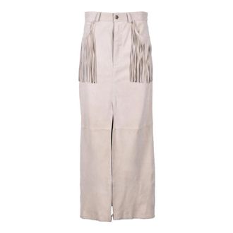 Wild Cashmere Luxuri&ouml;se Kaschmir-Lederjacke - - Skirts - Damen - Beige - XS