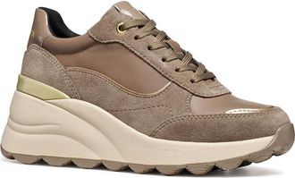 Geox Damen D SPHERICA EC13 Sneaker, Beige, 35 EU