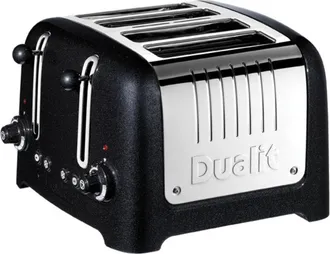 Dualit Toaster 4 Scheiben Schwarz & Edelstahl - Lite - 46225 - Dualit