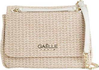 Ga&euml;lle Paris Femme, Sacs, Beige, Taille: ONE Size Sac bandouli&egrave;re en raphia lurex
