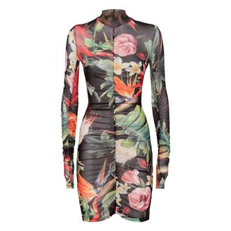 Philipp Plein Short Dress Flowers - - Dresses - Damen - Mehrfarbig - XS