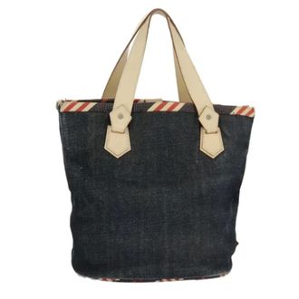 Burberry Pre-owned Toile sacs-main - Femme - Pre-owned - Bleu - Taille: ONE Size