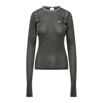 Msgm Msgm - T-Shirt ML - Femme - Tops - Gris - Taille: 42 FR