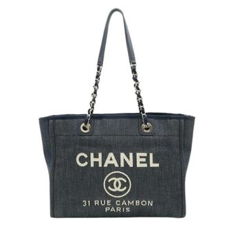 Chanel Pre-owned Deauville Medium Tote Bag - - Pre-owned - Damen - Blau - ONE SIZE