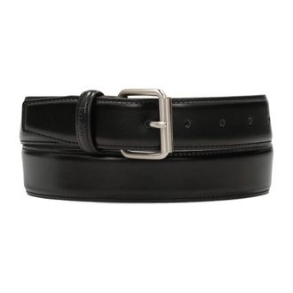 Kazar Schwarzes Lederg&uuml;rtel mit geb&uuml;rsteter Schnalle - - Accessories - Damen - Schwarzk - 80 CM