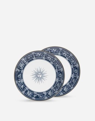 Dolce & Gabbana Set Aus 2 Desserttellern Aus Porzellan - Dessertteller Mehrfarbig Onesize