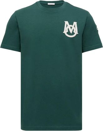 Moncler t-shirt à patch logo - Vert