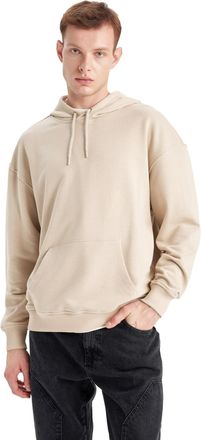 DeFacto Herren Hoodie Pullover - Stylischer Kapuzenpullover für Männer - Trendiger Herren Pullover mit Kapuze - Hoodie für Männer Pullover mit Kapuzenpullover