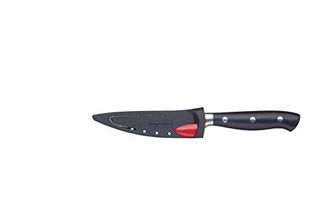 MasterClass MasterClass - Petit Couteau de Cuisine avec &Eacute;tui Aiguiseur Int&eacute;gr&eacute;, Acier Inoxydable, 11 cm, Black