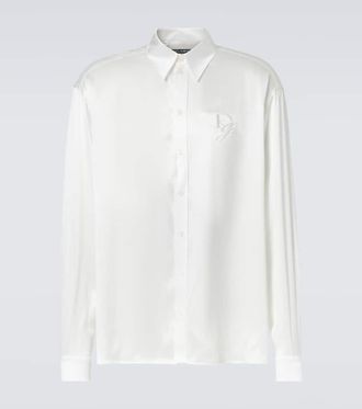 Dolce & Gabbana Chemise de smoking en satin de soie