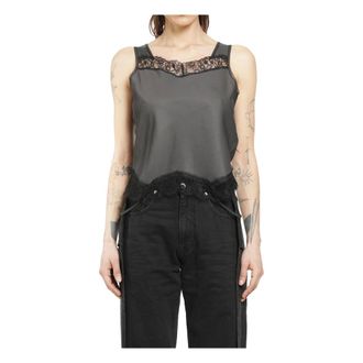 Maison Margiela Femme, Tops, Gris, Taille: 36 FR Lace Trim Top
