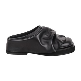 The Attico Square Toe Leder Slip-On Sandalen - - Shoes - Damen - Schwarzk - 36 EU