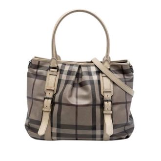 Burberry Pre-owned Smoked Check Satchel - Femme - Pre-owned - Brun - Taille: ONE Size