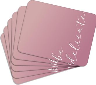 MG Design Set aus 6 Kork-Platzsets - Be Delicate - 30 x 40 cm - hitzebest&auml;ndig & abwischbar, mit Korkr&uuml;ckseite