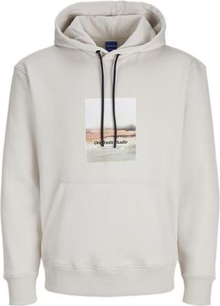 Jack & Jones Jorvesterbro Newton Boxfront Sweat BF Sweatshirt &agrave; Capuche, Beige Clair, L Homme