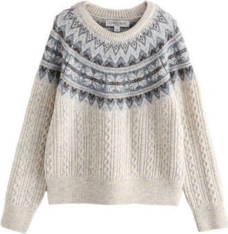 Next Strickpullover Langärmeliger Weihnachtspullover (1-tlg)