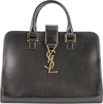 Saint Laurent Pre-owned Baby Cabas Leather 2way Bag - Femme - Pre-owned - Noir - Taille: ONE Size