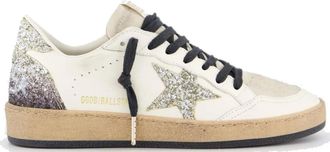 Golden Goose Low-Top Sneaker - Dames Ball Star Sneaker Wit/Glitter - Gr. 36 (EU) - in Creme - für Damen