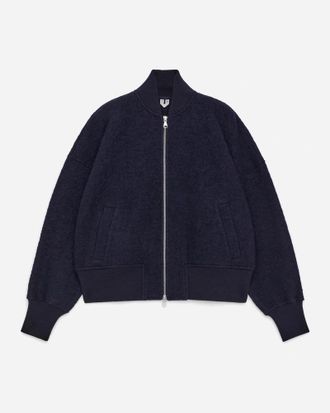 Arket Pullover Aus Wollwalk -Blau