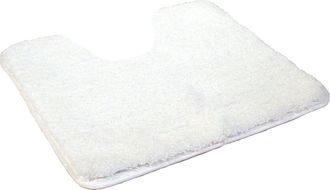 Kinzler J-10002/00 Weiss Badematte, Mikrofaser, 50x55 cm mit Ausschnitt
